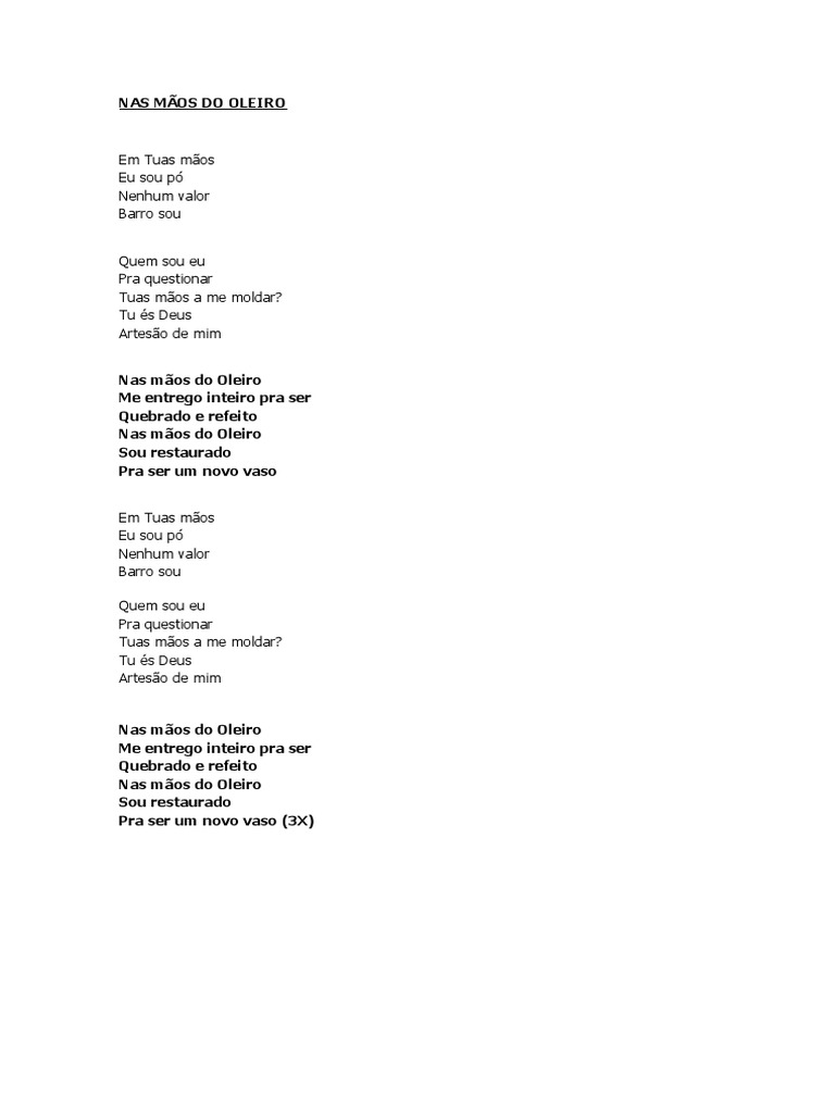 Nas Mãos Do Oleiro Pdf