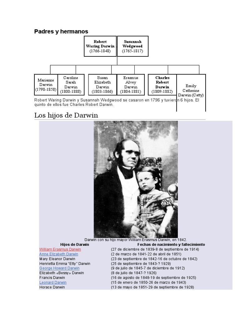 Los Hijos de Darwin: Padres y Hermanos | Descargar gratis PDF | Charles ...