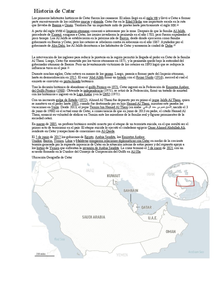Historia y Cultura de Catar | PDF