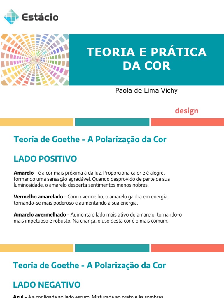 Teoria das Cores de Goethe: Polarização | PDF | Vermelho | Cor