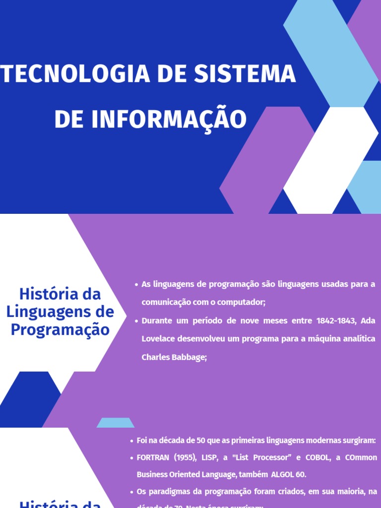 Tecnologia de Sistema de Informação AULA 4 | PDF | Linguagem de ...