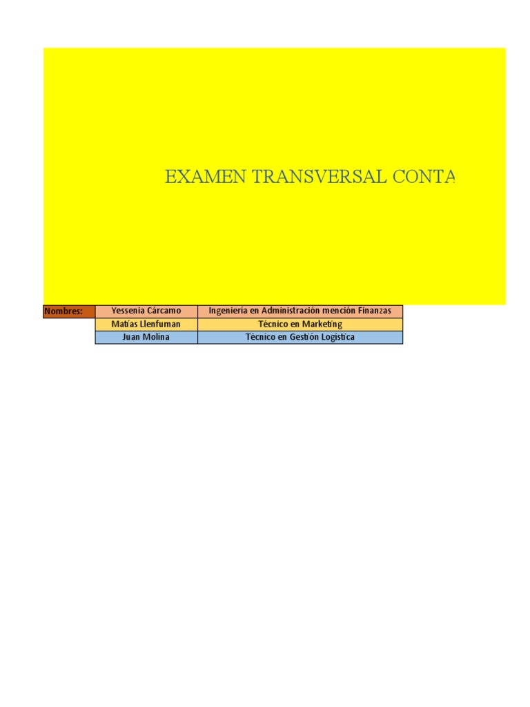 Examen Transversal Conta | PDF | Factura | Impuesto al valor agregado