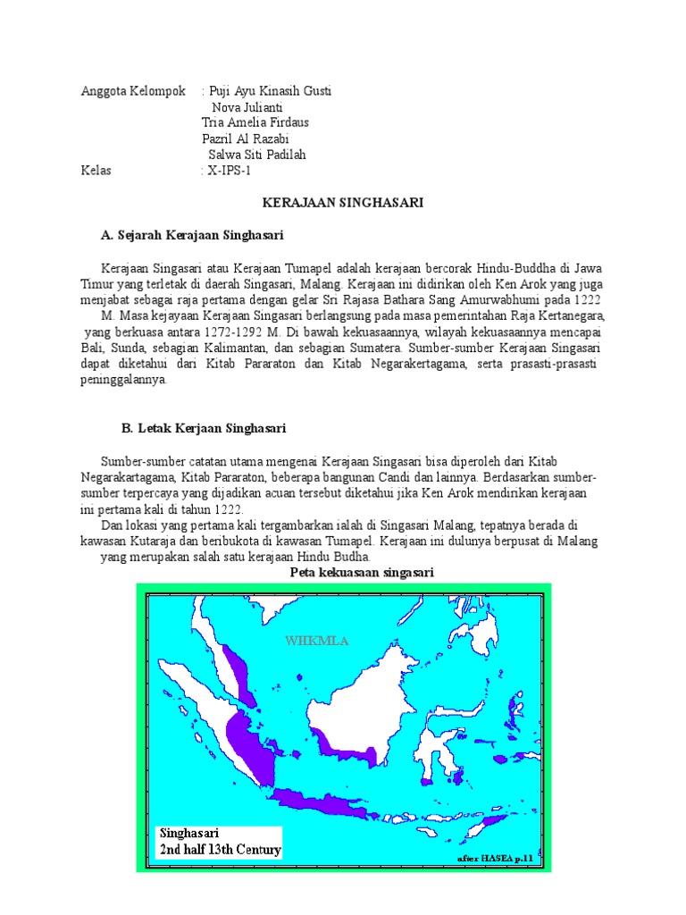 Kerajaan Singasari Sejarah Indonesia | PDF