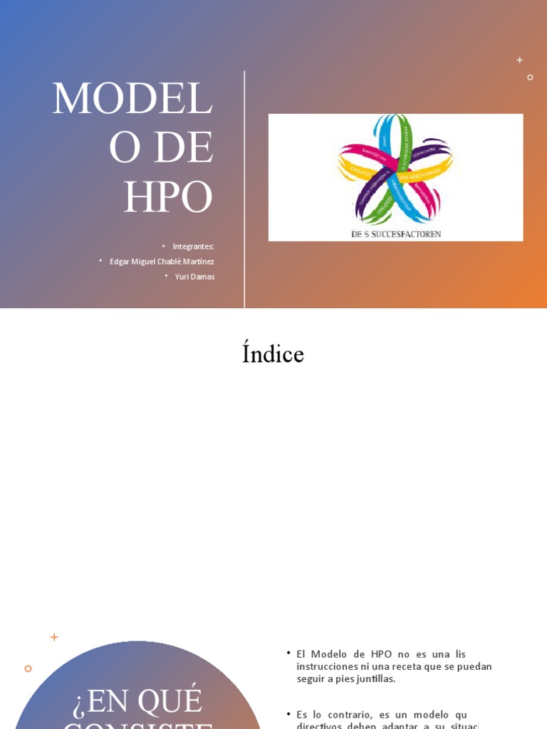 Modelo de Hpo | PDF | Crecimiento personal y profesional