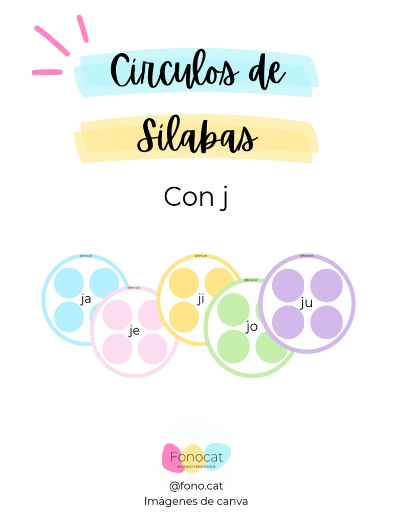 Círculos de Sílabas (Con J) | PDF | Hogar, jardinería y bricolaje