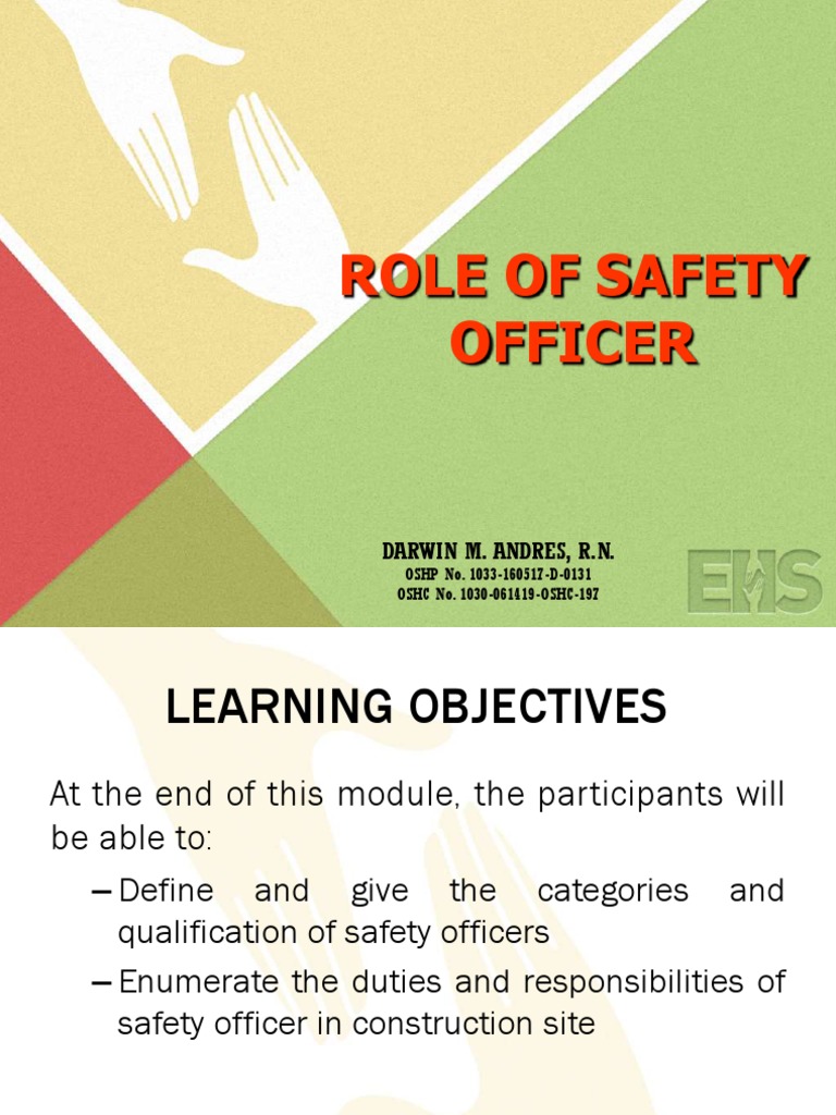 Roles of Safety Officer 1 | PDF | Occupational Safety And Health ...