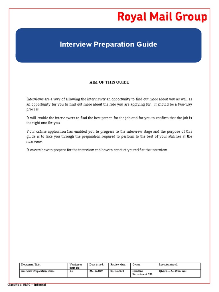 Interview Preparation Guide | PDF | Interview | Psychological Concepts Interview Preparation Guide | PDF | Interview | Psychological Concepts