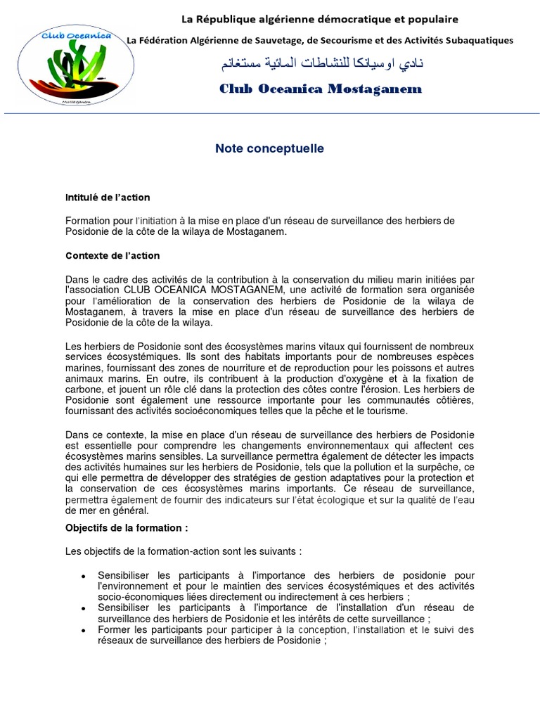 Note Concéptuelle - Formation Sur L'installation D'un Réseau de ...