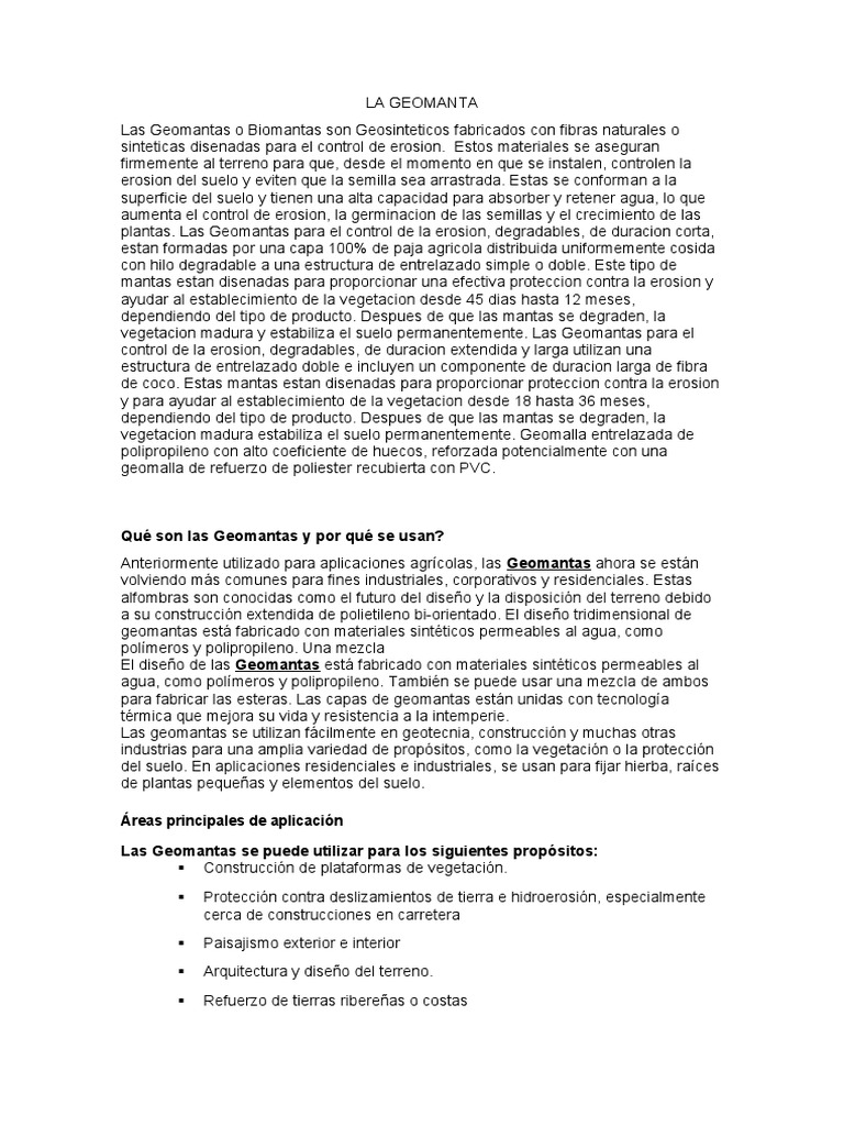 La Geomanta | PDF | Suelo | Erosión