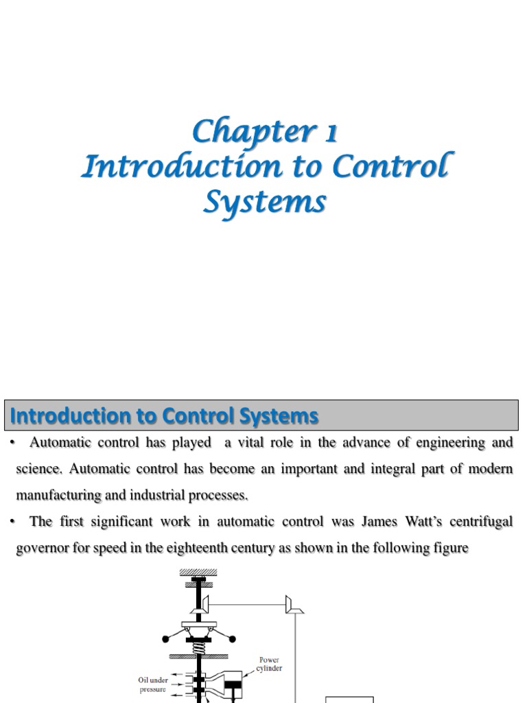 Week 1 | PDF | Control Theory | Control System