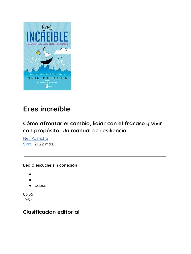 Eres Increíble | PDF | Mente | Resiliencia psicológica
