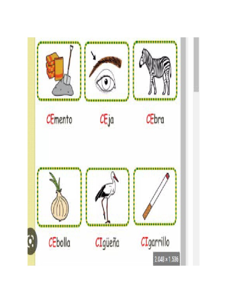 Palabras Con Ce Ci | PDF