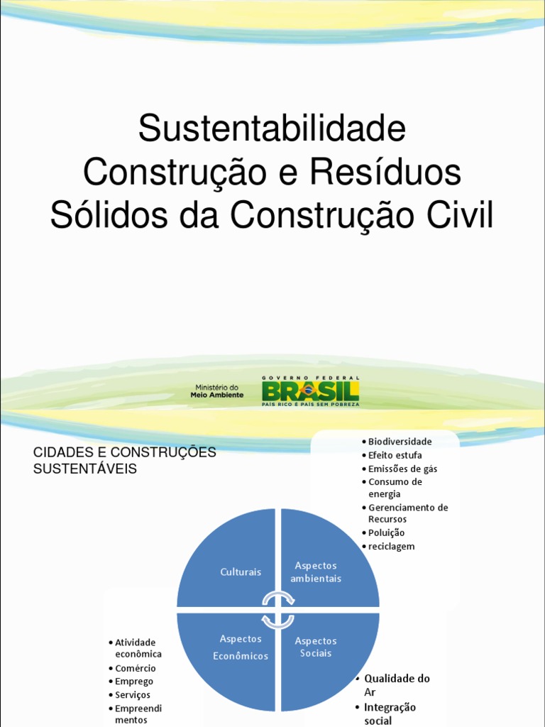 Sustentabilidade Construcao E Residuos Solidos Da Construcao Civil