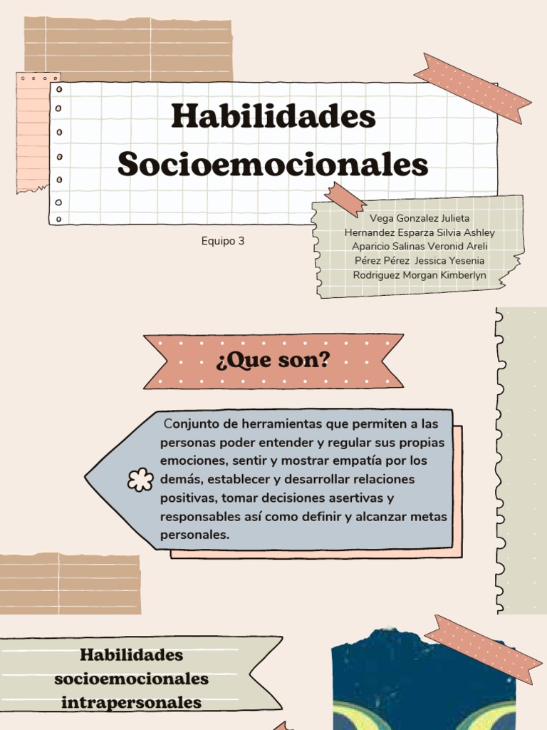 Habilidades Socioemocionales-Equipo3 | PDF | Pensamiento | Las emociones