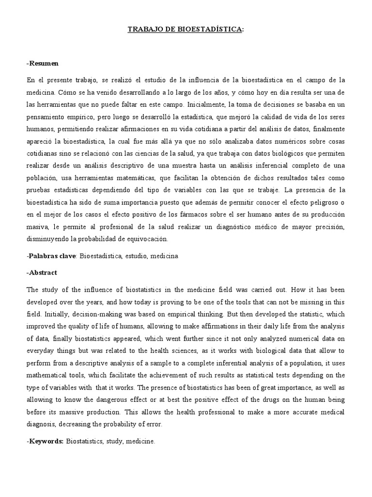 Bioestadística | PDF | Estadísticas | Muestreo (Estadísticas)