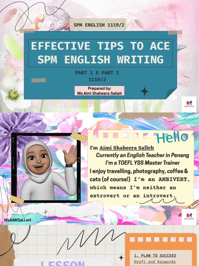 Effective Tips SPM English Writing (Part 1 & 2) | Download Free PDF ...