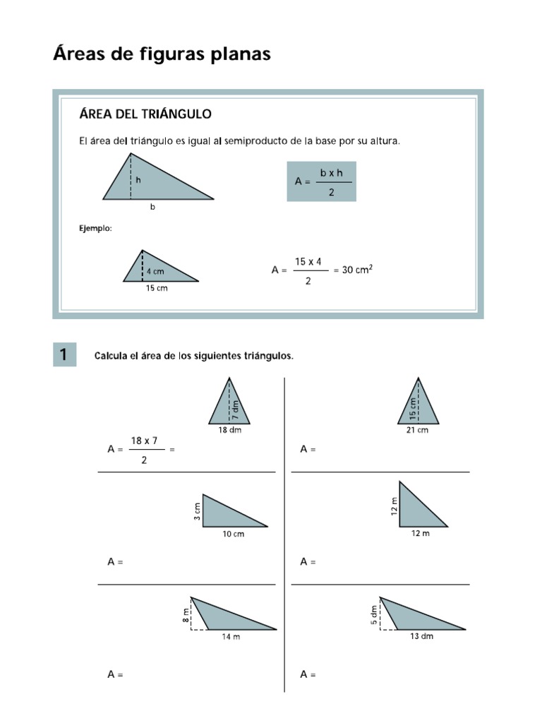 Perimetros y Areas Triangulos | PDF