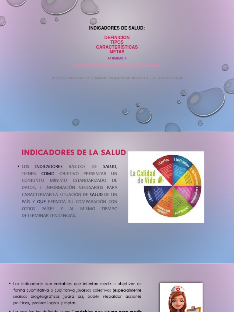 Clasificación y Tipos de Indicadores de Salud | PDF