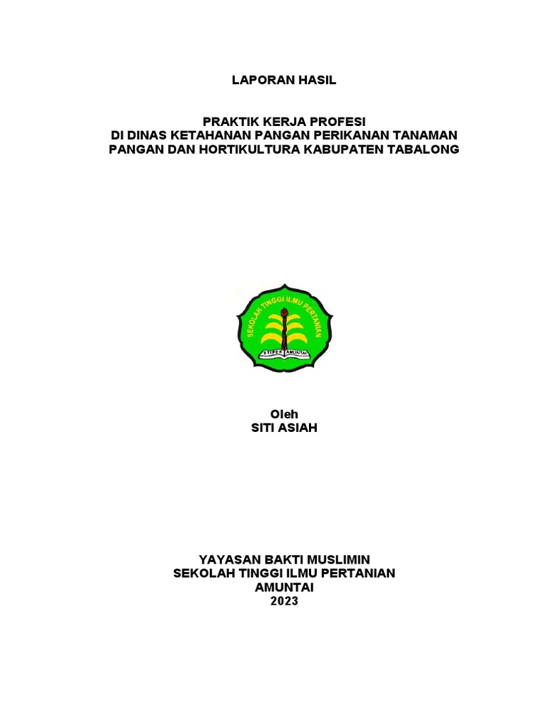 Finish Rev Laporan Magang SITI ASIAH | PDF Finish Rev Laporan Magang SITI ASIAH | PDF