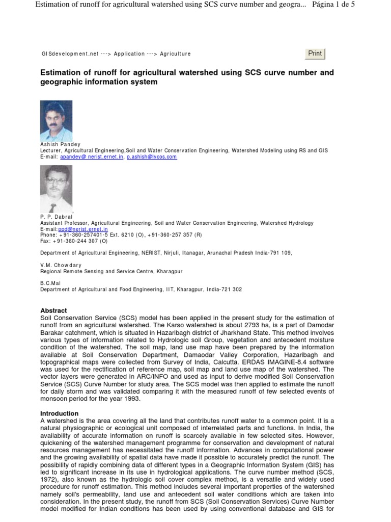 Scs Method and Gis | PDF | Drainage Basin | Surface Runoff