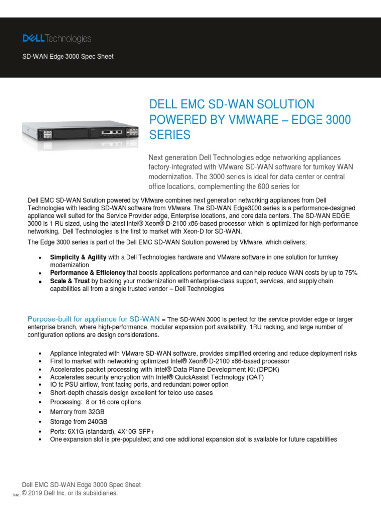 SD Wan Edge Spec Sheet | PDF | Data Transmission | Computer Architecture