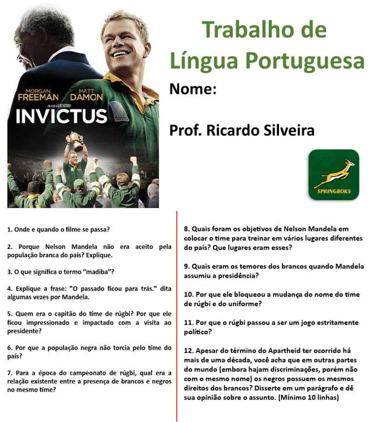 Atividade Invictus | PDF