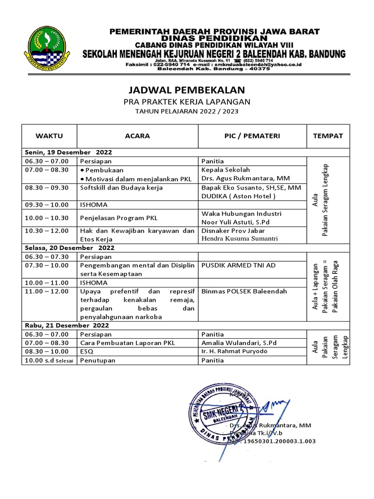 Jadwal | PDF