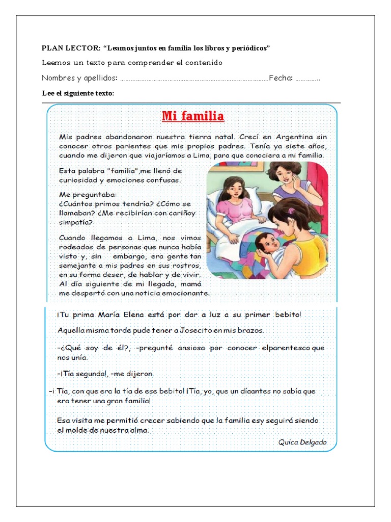 Lectura Familiar y Reflexión | PDF | Juegos y actividades | Viajes y ...