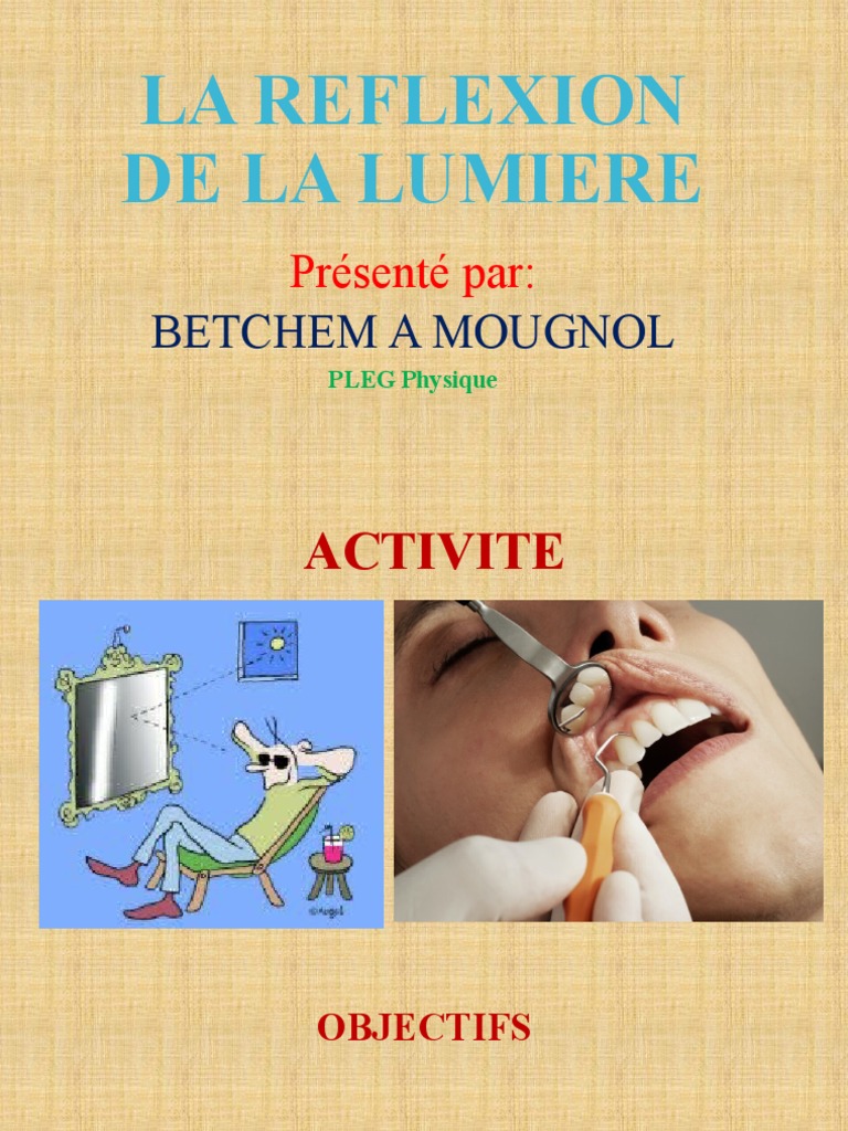 La Reflexion de La Lumiere | PDF | Lumière | Radiation