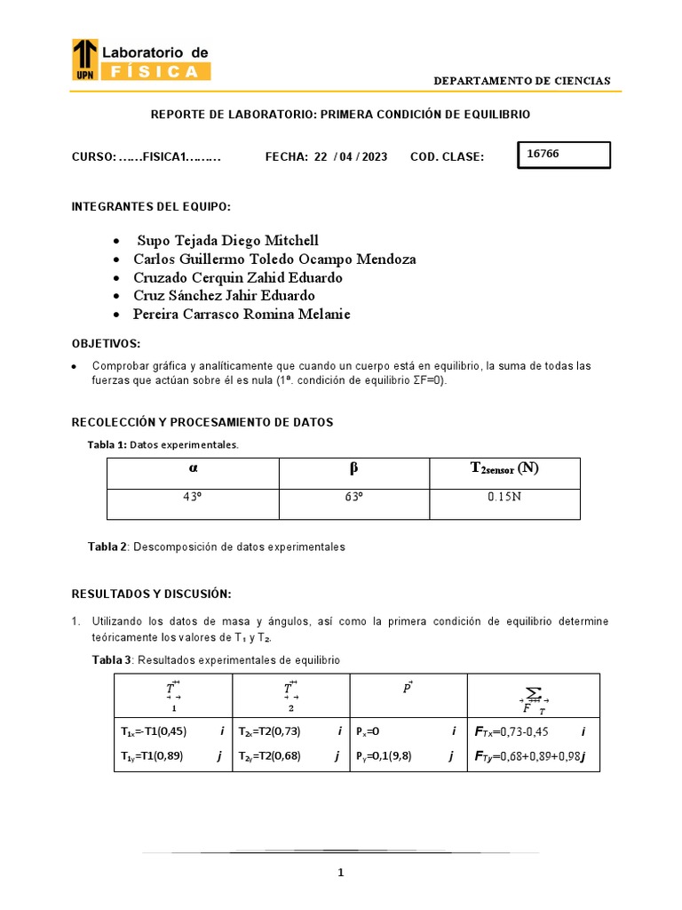 Reporte Lab Fisi1 s05 1ce | PDF