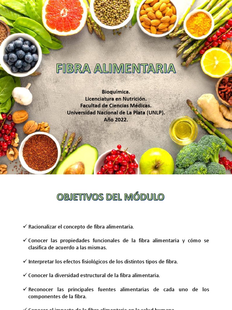Fibra Alimentaria. Material de Catedra. | PDF | Fibra dietética | Dieta ...