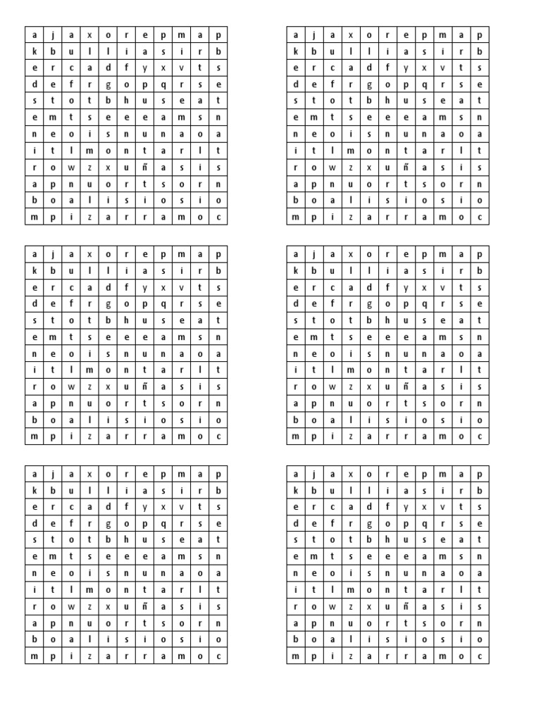 Sopa de Letras 5 | PDF