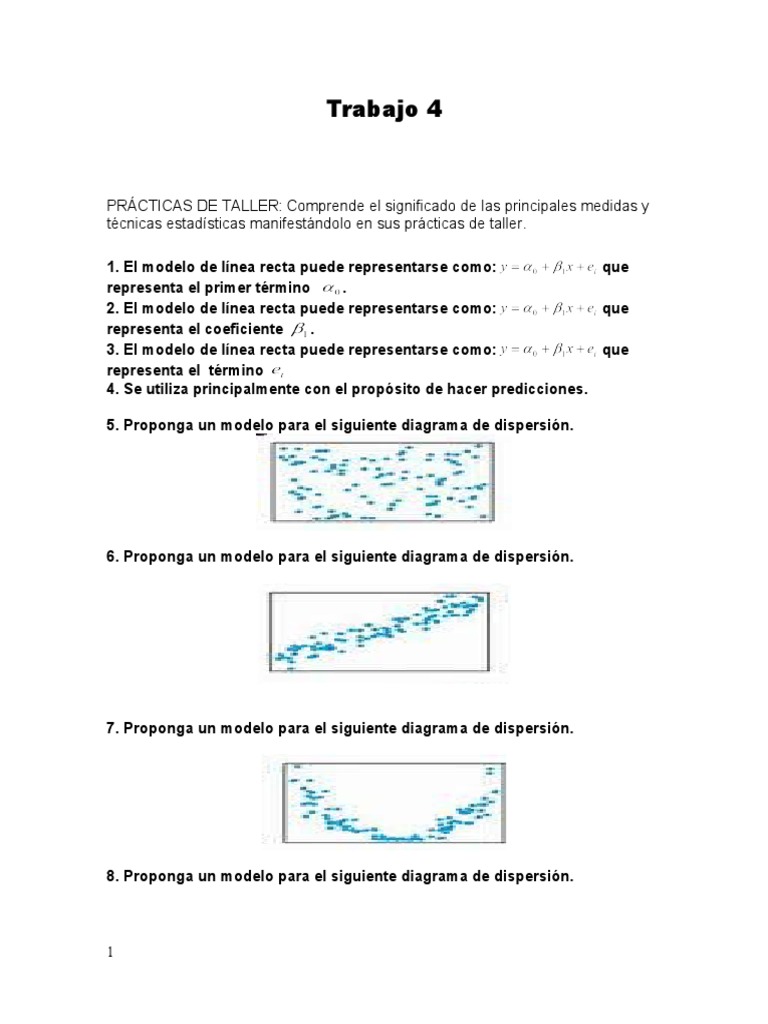 Trabajo 4 23 1 | PDF | Dispersión estadística | Análisis de regresión