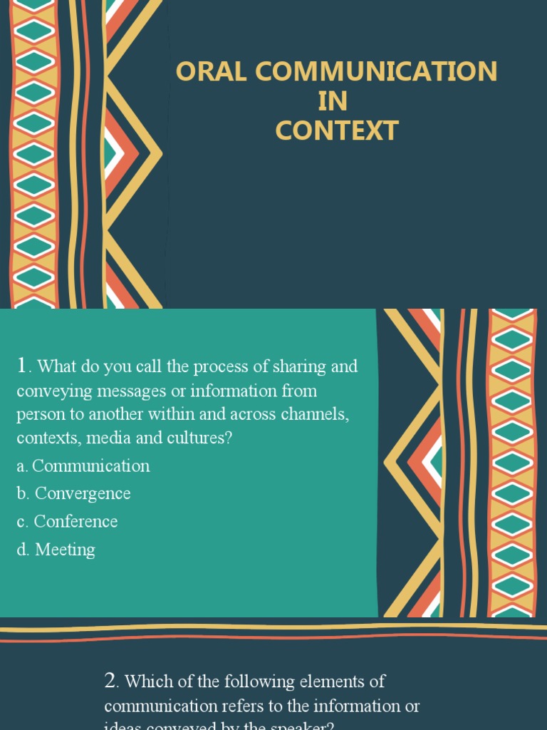 Oral Communication Reviewer | PDF | Communication | Cognitive Science