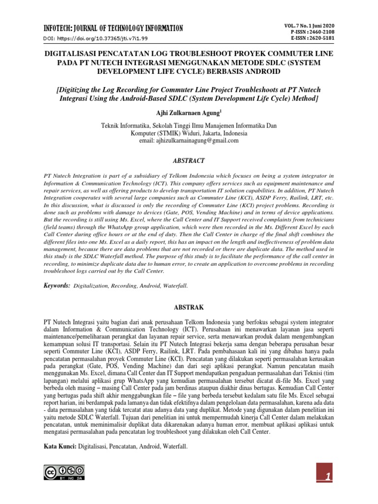 Jurnal Digitalisasi Pencatatan Log Troubleshoot Proyek Commuter Line ... Jurnal Digitalisasi Pencatatan Log Troubleshoot Proyek Commuter Line ...