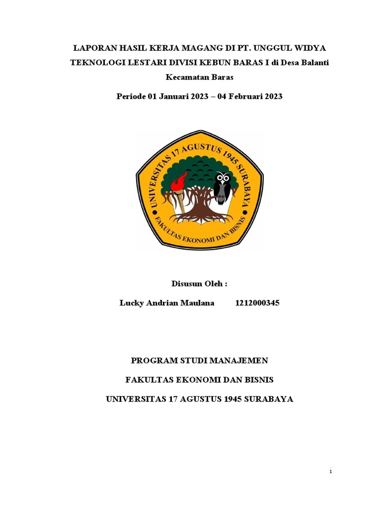 Laporan Magang Kerja LUCKY ANDRIAN | PDF