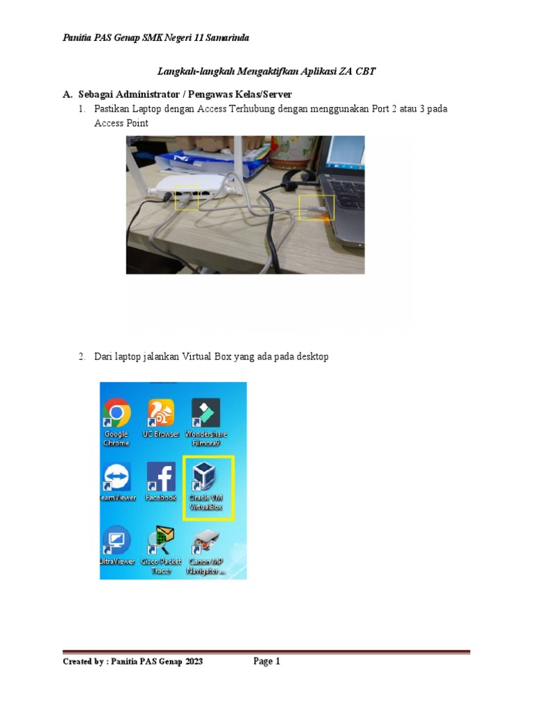 Langkah Login ZA CBT | PDF