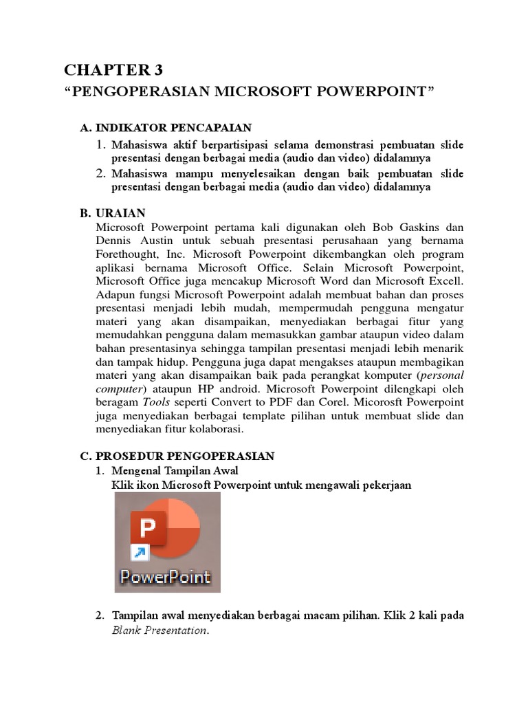 Pengoperasian Microsoft PowerPoint | PDF | Bisnis | Komputer