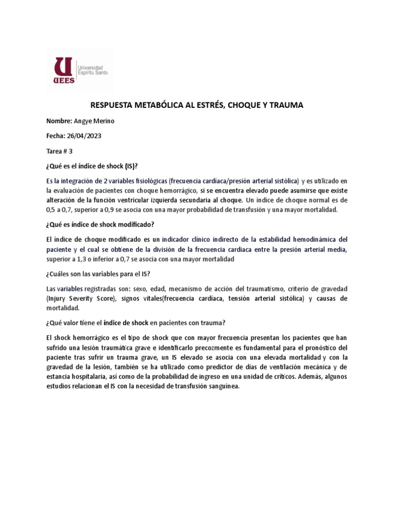 índice de shock | PDF