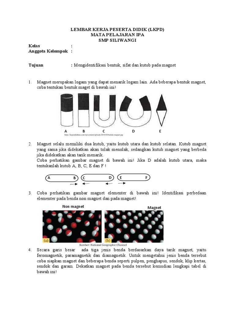 Jenis dan Bentuk Magnet dalam IPA | PDF