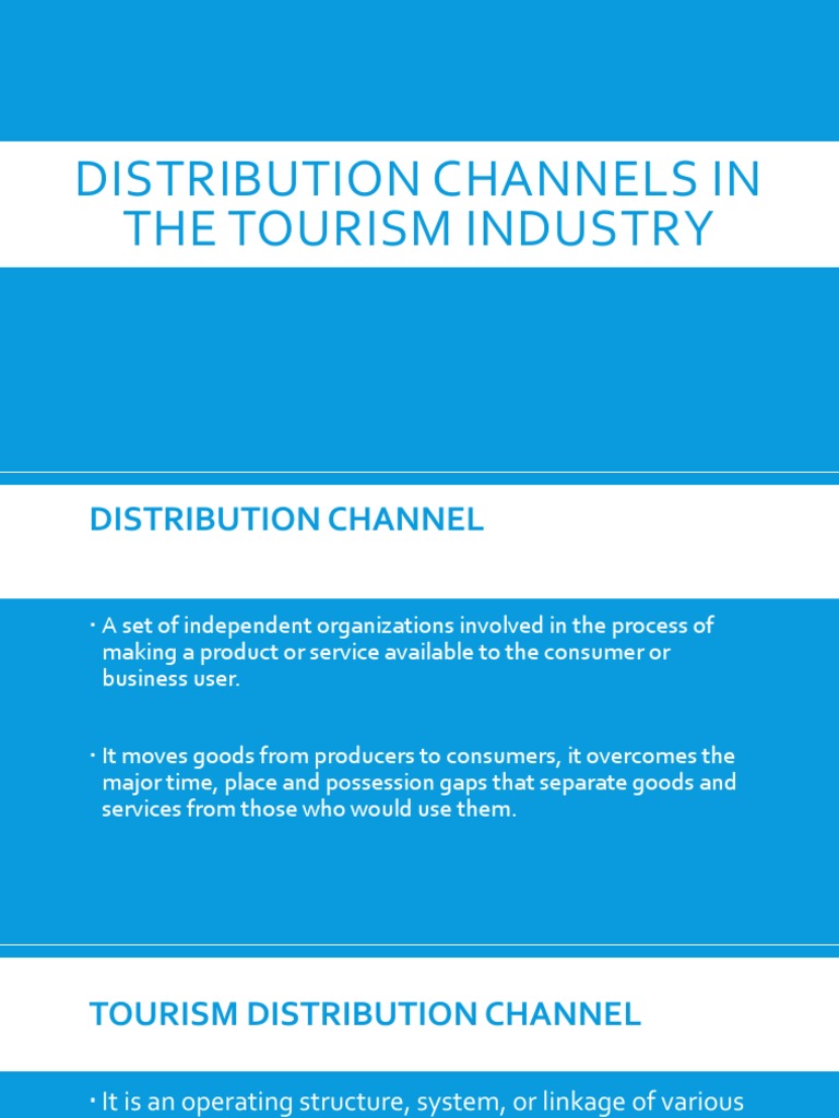 11 - Distribution Channels in The Tourism Industry-1 | PDF