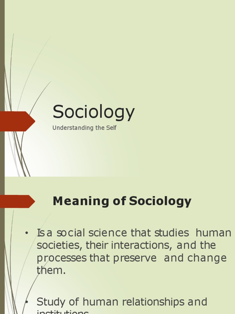 Sociological Self | PDF