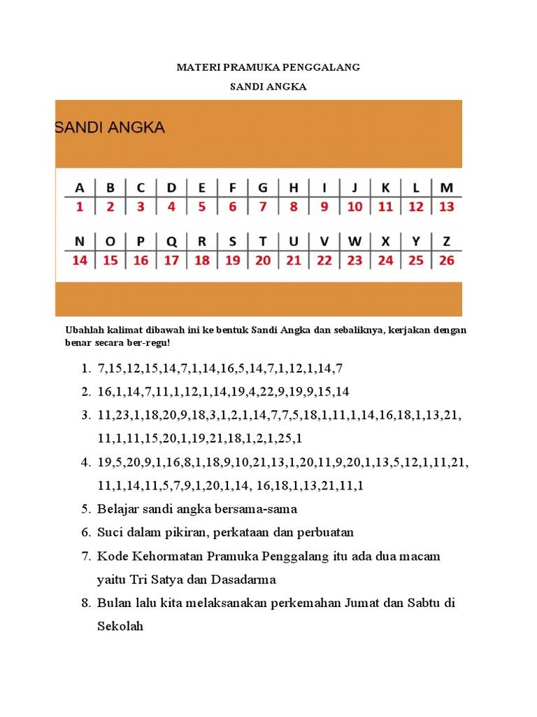 Materi Sandi Angka | PDF