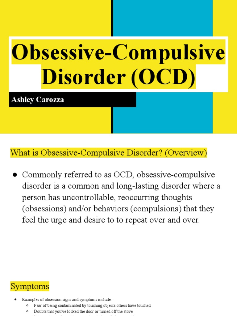 Obsessive-Compulsive Disorder (OCD) | Download Free PDF | Obsessive–Compulsive Disorder | Mental ...