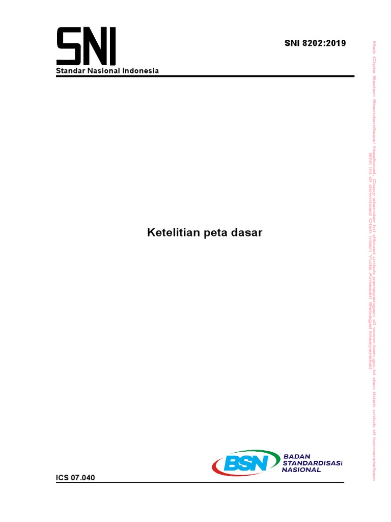 SNI_8202-2019 Ketelitian peta dasar | PDF
