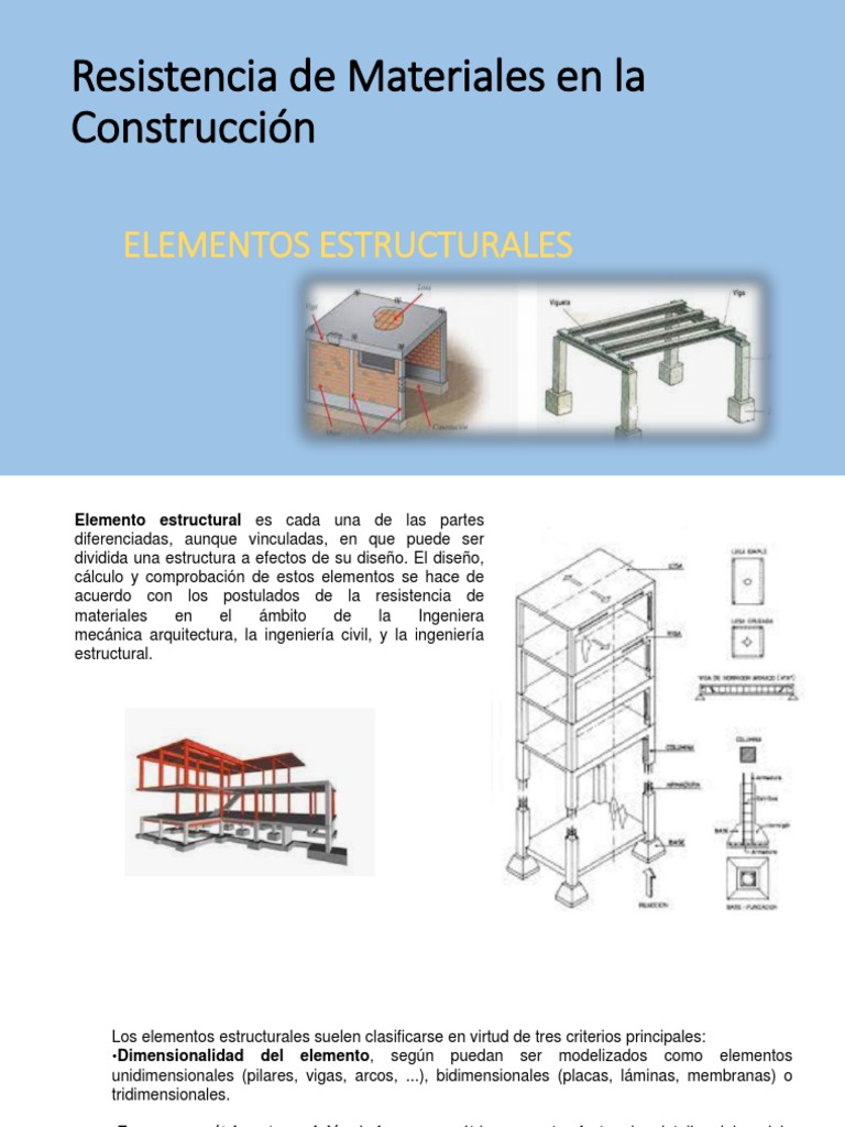 Elementos Estructurales. | PDF | Resistencia de materiales | Viga (Estructura)