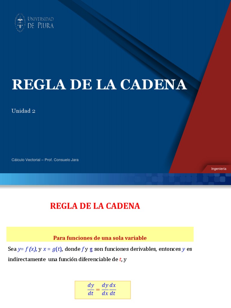 Regla de La Cadena | PDF | Derivado | Objetos matemáticos
