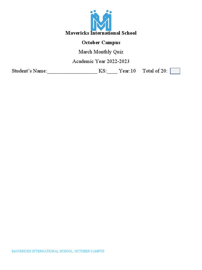 Monthly Assessment Template | PDF