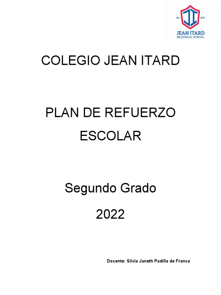 Plan de Refuerzo 2 2022 | PDF | Matemáticas | Comunicación