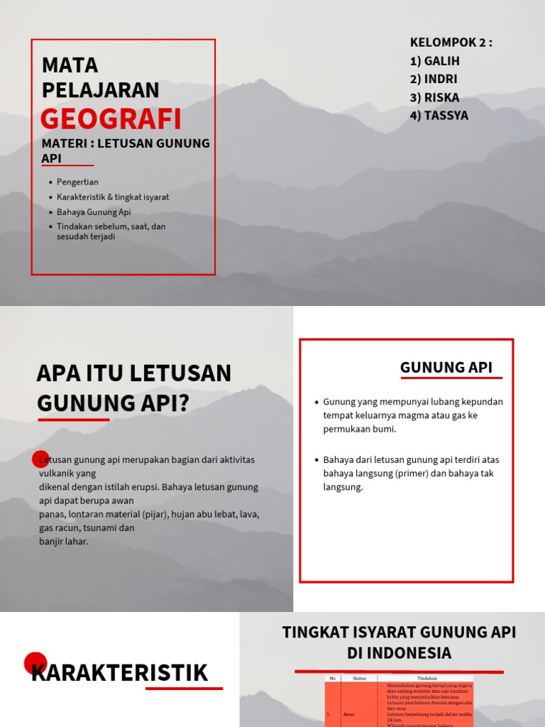 Bahaya dan Tindakan Letusan Gunung Api | PDF